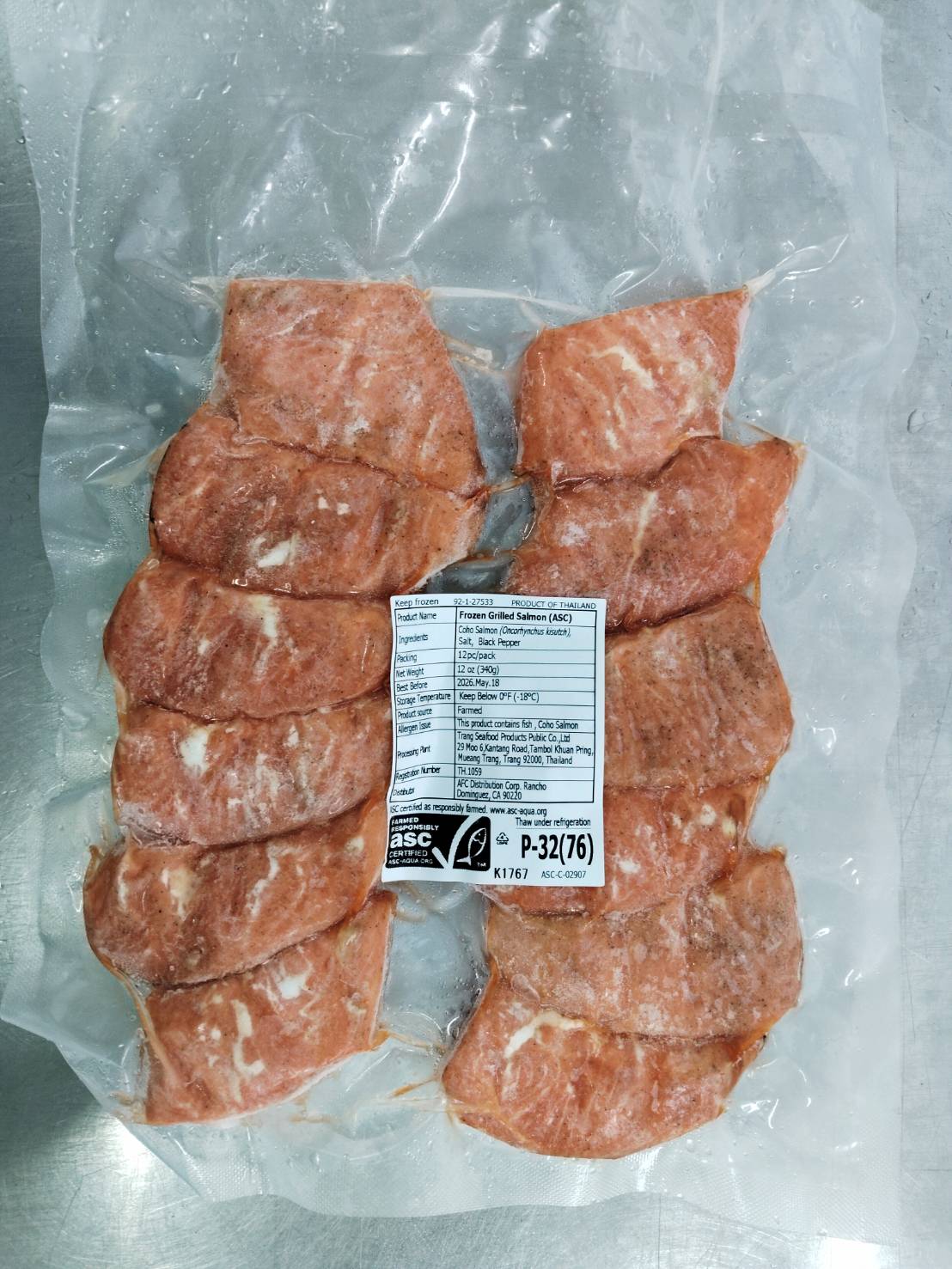 Frozen Grilled Salmon - - TRANG SEAFOOD PRODUCTS PUBLIC CO., LTD ...